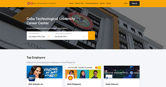 Cebu Technological University Career Center for students