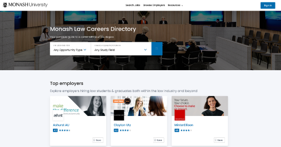 Monash Law Careers Directory