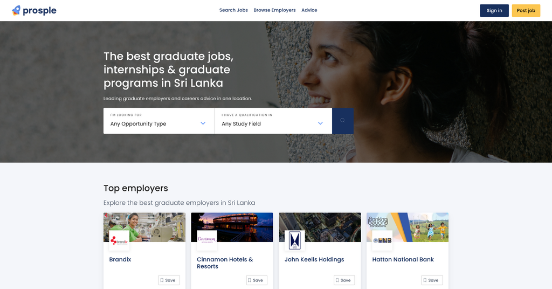 Graduate Job Opportunities, Internships, and Graduate Programs in Sri ...