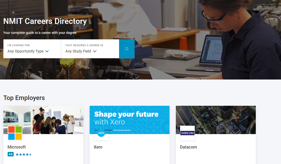 The NMIT Careers Directory for students