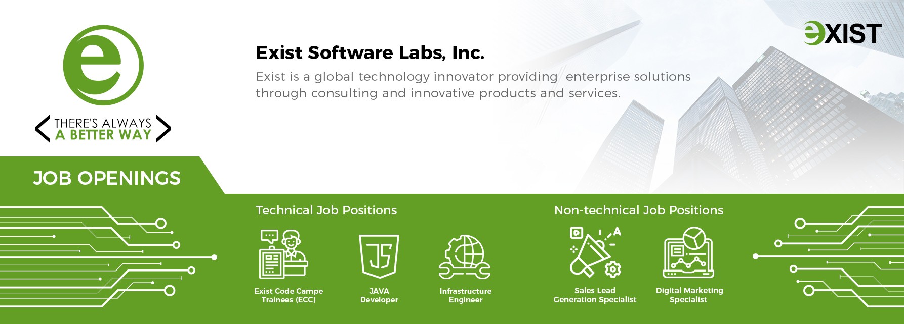 Exist Software Labs, Inc. Internships, On the Job Training (OJT) and Fresher Programs | Prosple ...