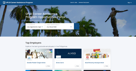 The UPLB Career Assistance Program Opportunities Portal